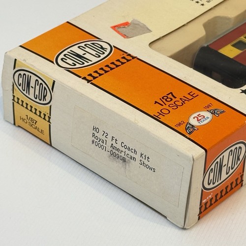 Concor 72 Foot Coach Car Kit Royal American Show 0001-00908 HO Scale 1/ ...
