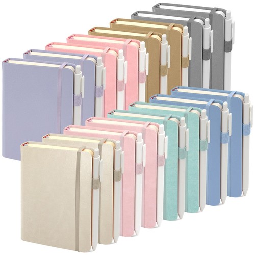 Pocket Small Notebook Journals, 16 Pack (8 Pastel Color) Mini Notebook ...