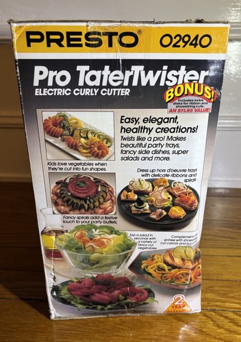 Presto Pro TaterTwister Electric Spiral Curly French Fry Cutter NEW in ...
