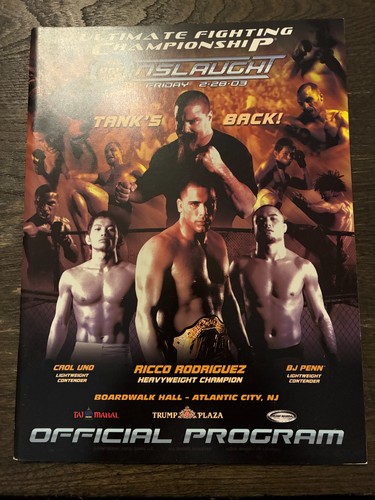 UFC 41 ONSLAUGHT PROGRAM 2003 TANK ABBOTT RICCO RODRIGUEZ BJ PENN | eBay