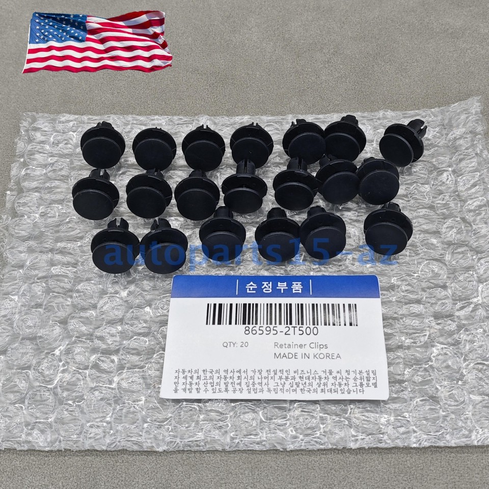OEM 20x Fender Liner Retainer Clips For Hyundai & Kia Part 86595-2T500 ...