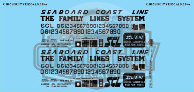Seaboard Coast Line Caboose Lettering O Scale Decal Set | eBay