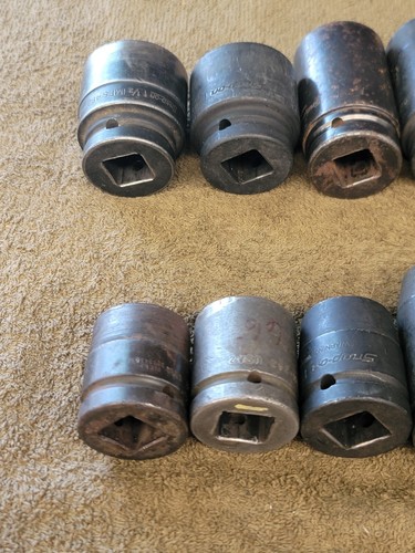 12 Snap-on Impact Socket Set SIM IM 3/4 Drive Sae 1-1/2 3/8 5/16 3/16 1 ...