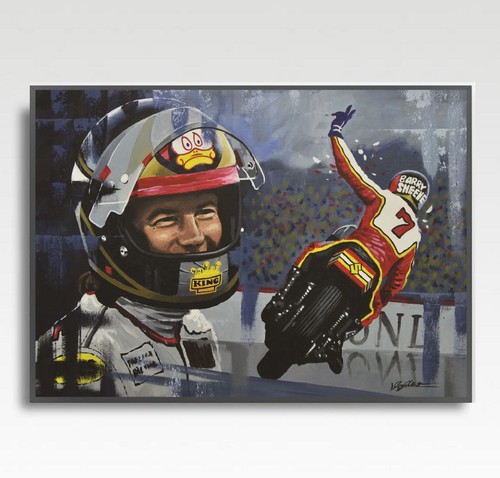 Barry Sheene MotoGP A3 print from painting by Greg Tillett poster Wall ...