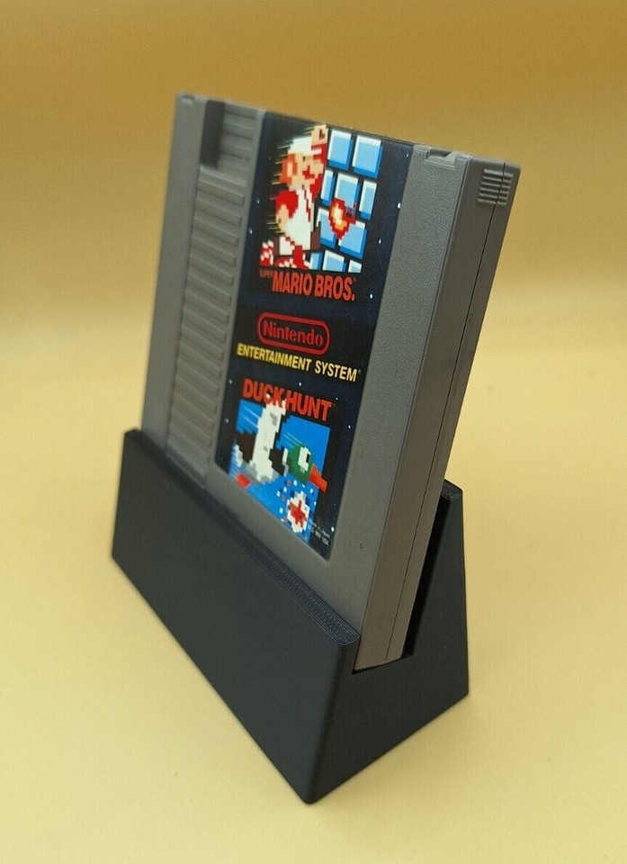 NES Game Cartridge Display Stand Tiered, Holds Up To 5 Carts 3D Printed ...