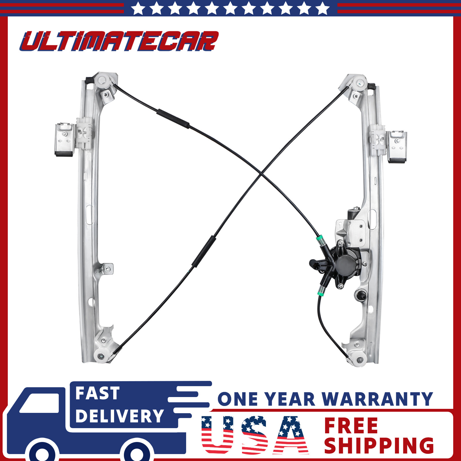 1x Front Driver Side Power Window Regulator Motor For Chevy Silverado ...