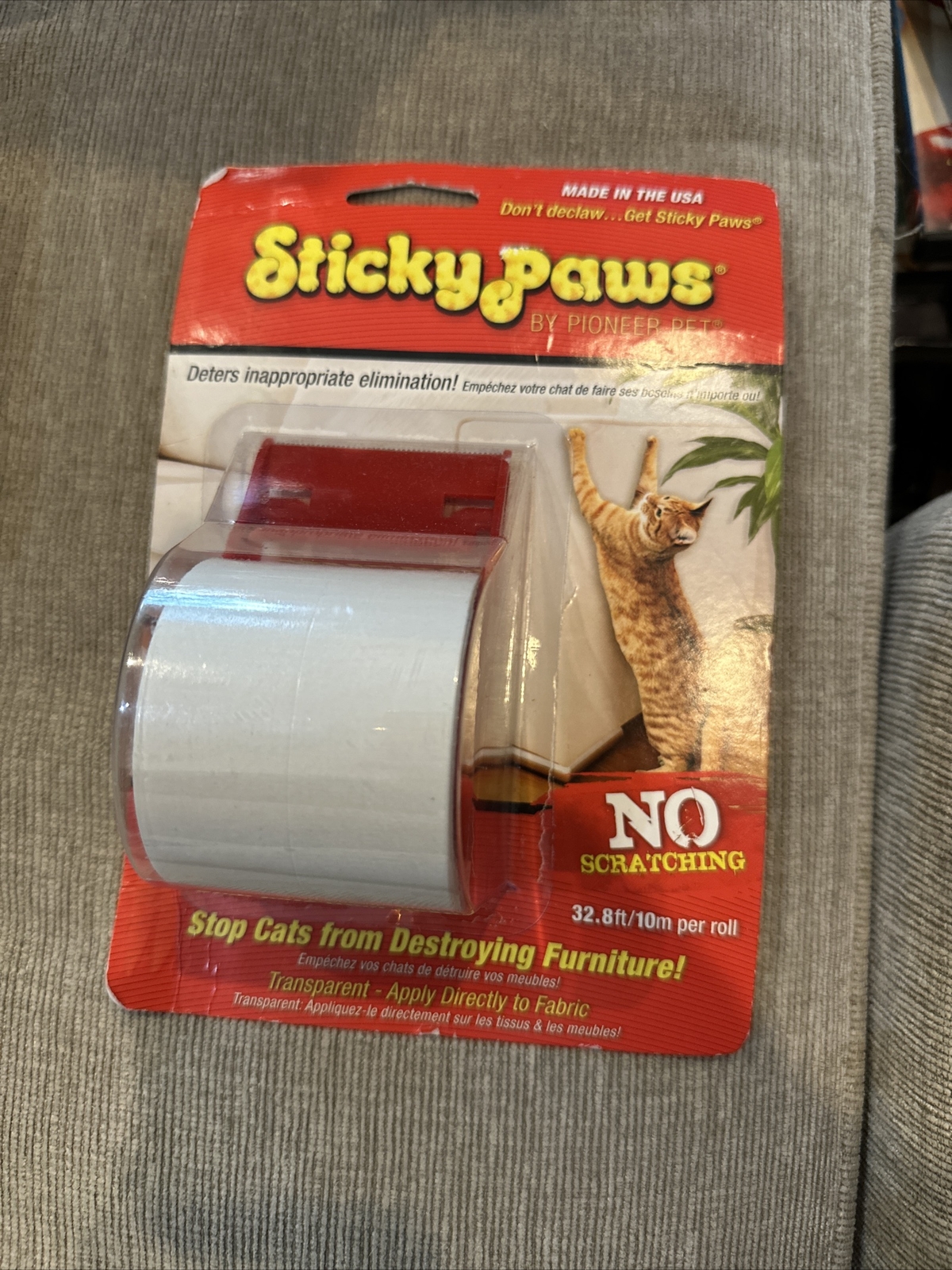 Sticky Paws on a ROLL Stop Cats Destroying Furniture Anti Scratch Cat ...
