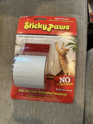 Sticky Paws on a ROLL Stop Cats Destroying Furniture Anti Scratch Cat ...