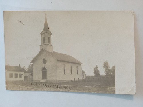 WILLISTON OHIO REAL PHOTO POSTCARD 1908 LUTHERAN CHURCH PORT CLINTON ...