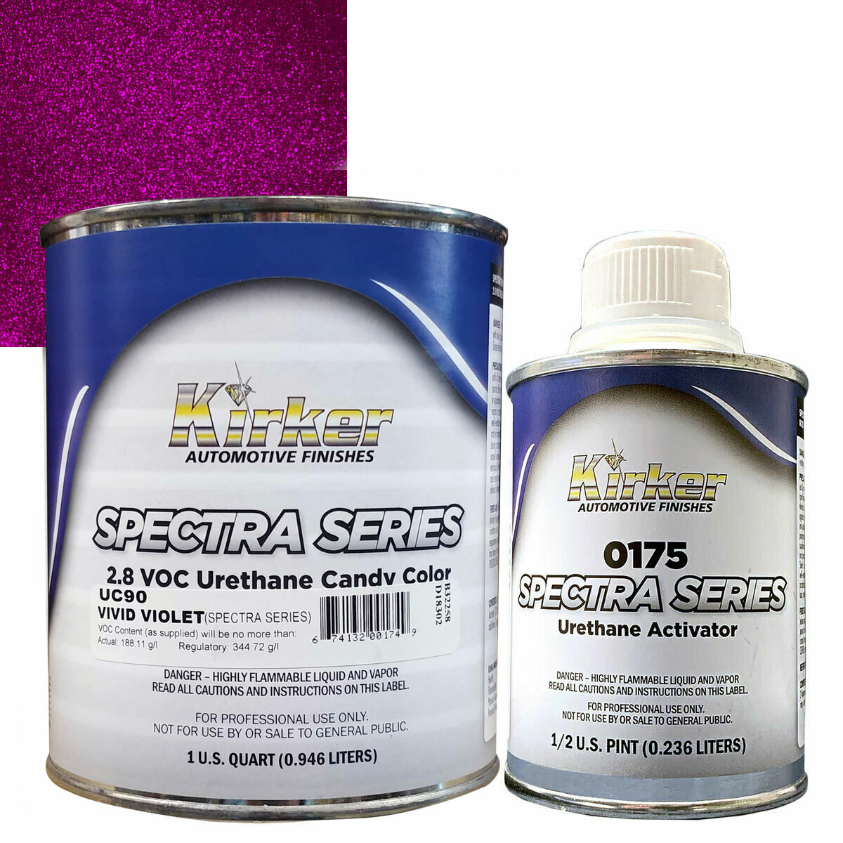1 qt Kirker Spectra Series Candy Color Car Paint Vivid Violet UC90 and ...