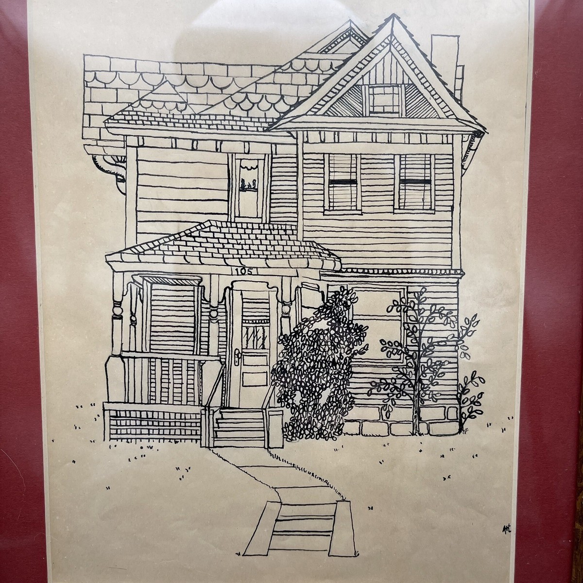 Victorian House Line Drawing