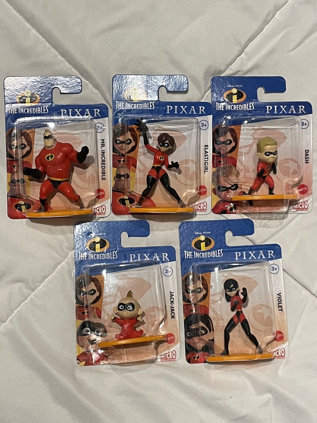 Mattel Micro Collection Disney Pixar The Incredibles Complete Set Of 5 ...