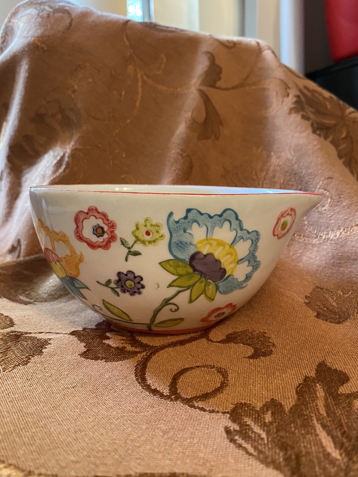 Set of 4 Pier One Imports Floral Hand Painted Stoneware Measuring Cups ...