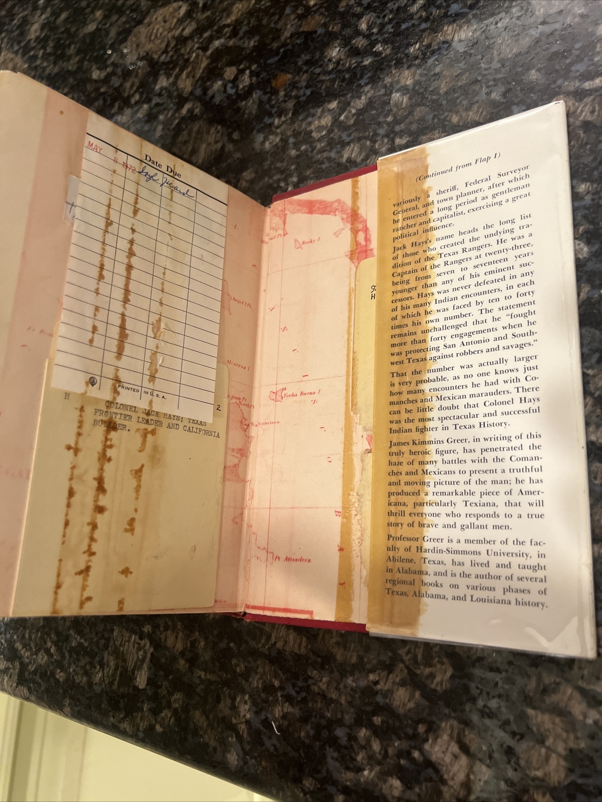 Colonel Jack Hays By James Kimmins Greer 1st Edition 1952 Ex Library | eBay