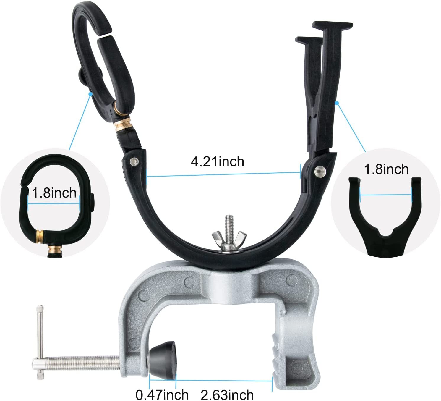 Kayak Fishing Boat Rod Holder Fishing Rods Holder with Clamp Opening ...