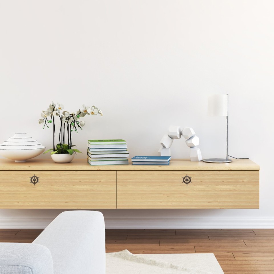 4 Pcs Cabinet Drawer Hardware Steering Wheel Handle Nautical Handles ...