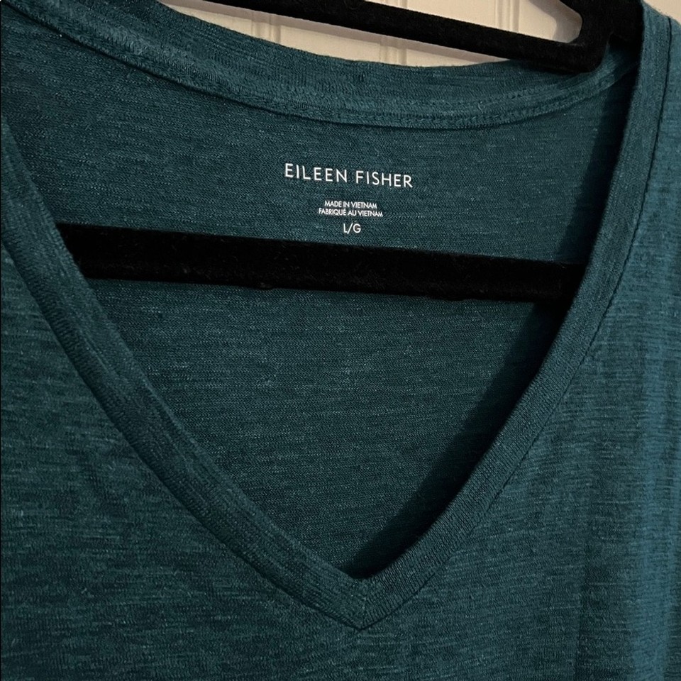 Eileen Fisher Cotton Hemp Melange Tank Dress Deep Teal Size LG | eBay