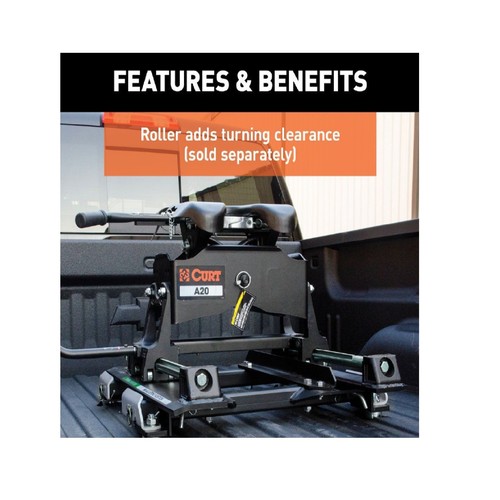 CURT PUCK SYSTEM 5TH WHEEL ROLLER ADAPTER FOR SILVERADO SIERRA 2500HD ...