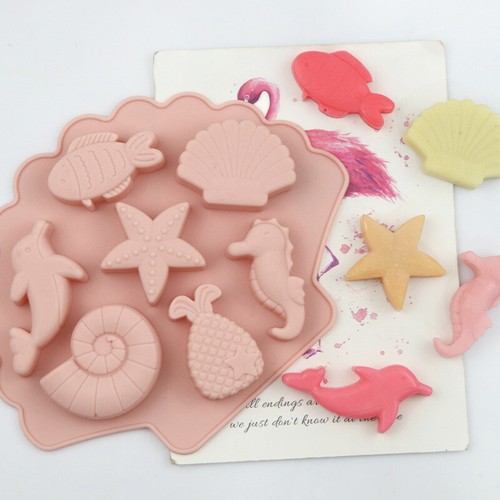 Sea Creatures Silicone Molder Fondant Baking Cake Chocolate Resin DIY ...