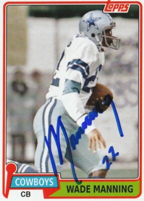 FORMER DALLAS COWBOYS CB WADE MANNING SIGNED CUSTOM CARD RARE | eBay