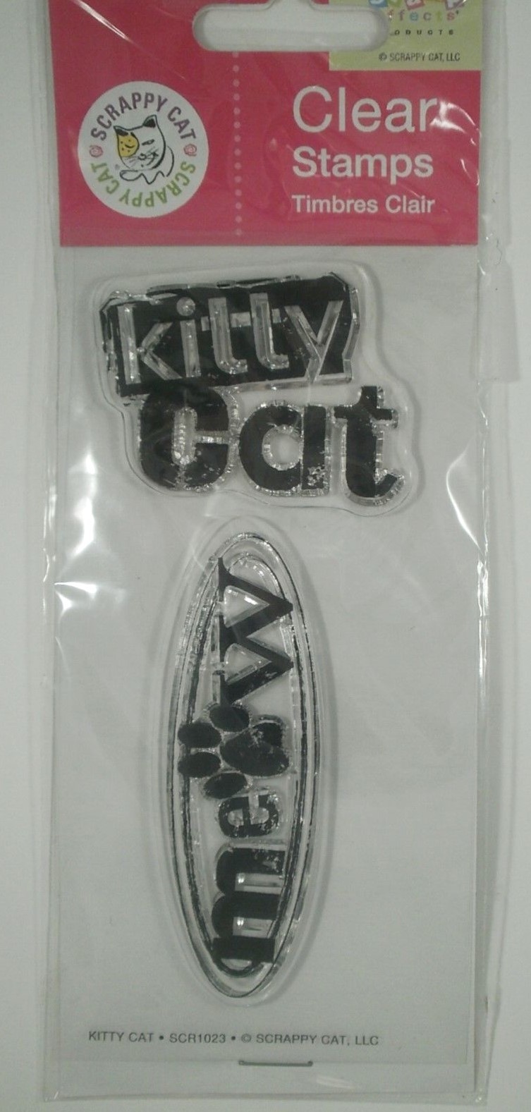 Kitty Cat Clear Stamp Set of 2, Scrappy Cat, Meow, Kitty Cat, Cat ...