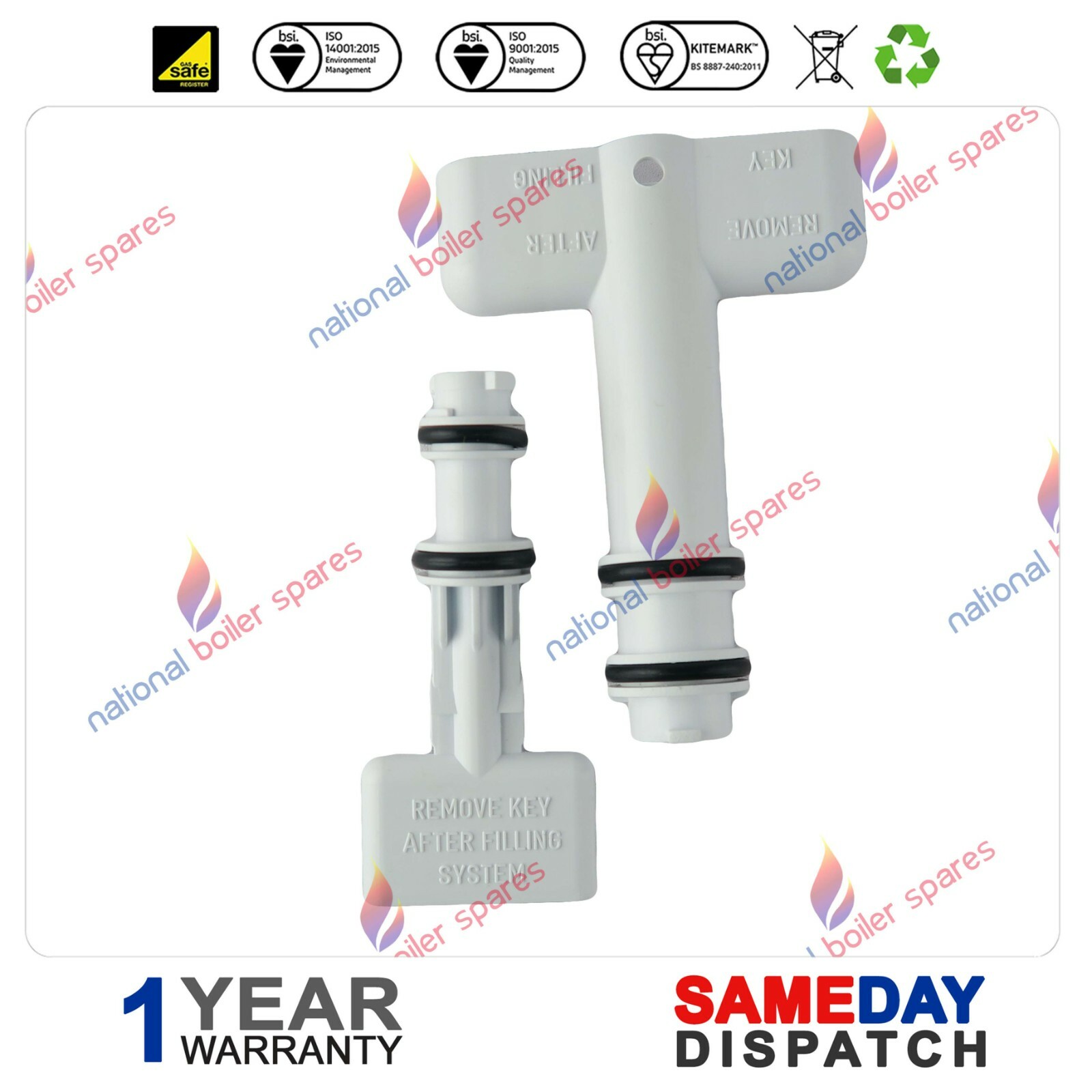 Worcester 24 28 35 CDI Mk2 Charging Filling Loop Keys-Large & Small ...