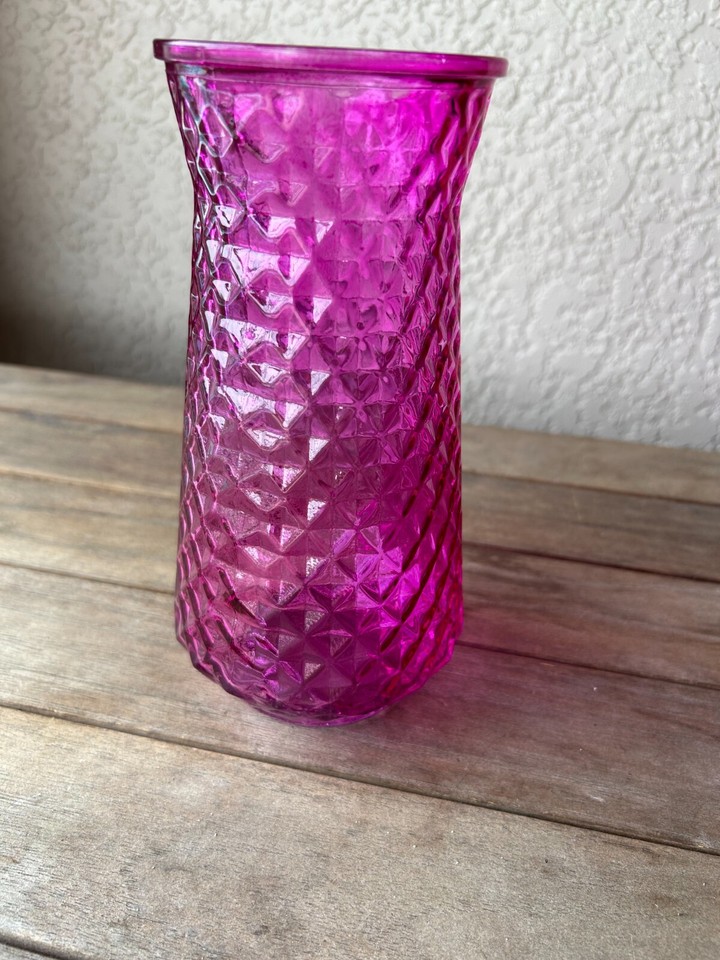 Vase, Vintage, DPS Paula, Diamond Textured Glass, 1940's | eBay