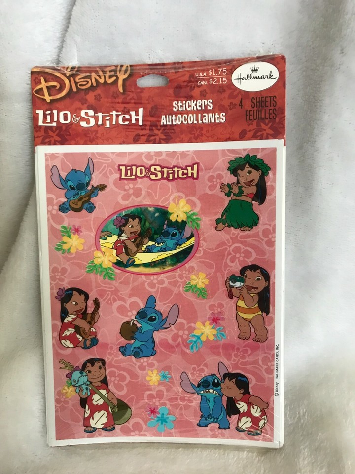 New Sealed Hallmark Disney Lilo & Stitch Stickers 4 Sheets | eBay