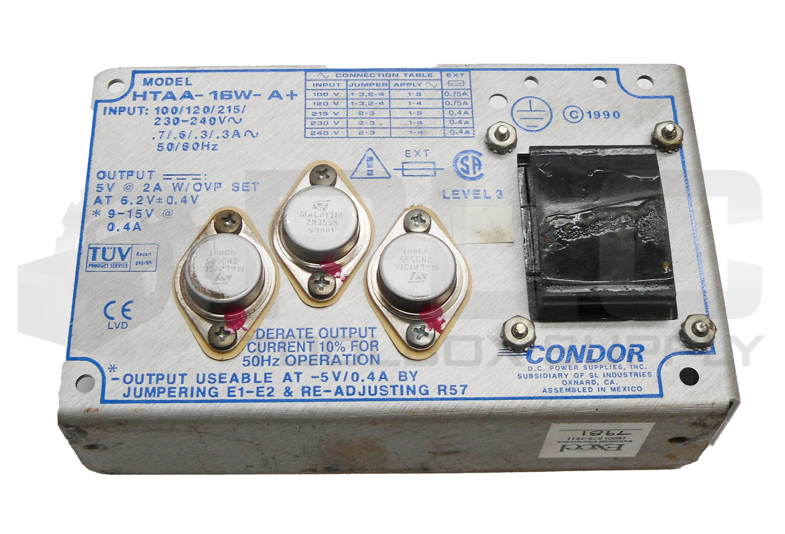 CONDOR HTAA-16W-A+ POWER SUPPLY 240V 50/60HZ .7A | eBay