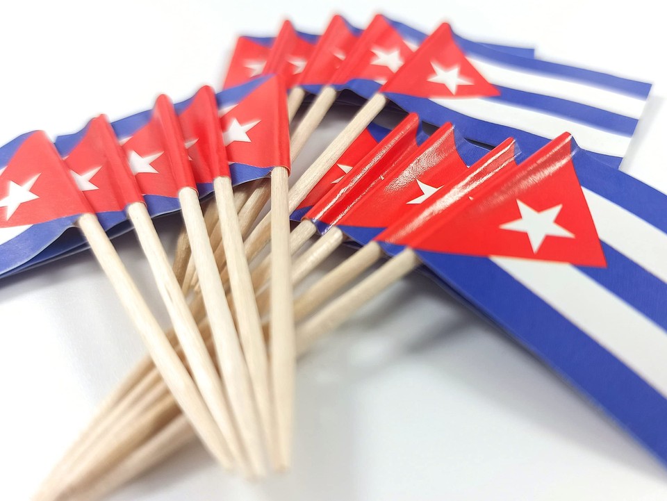 Cuba Toothpick Flag Cuban Small Mini Cupcake Topper Flags100 pcs ...