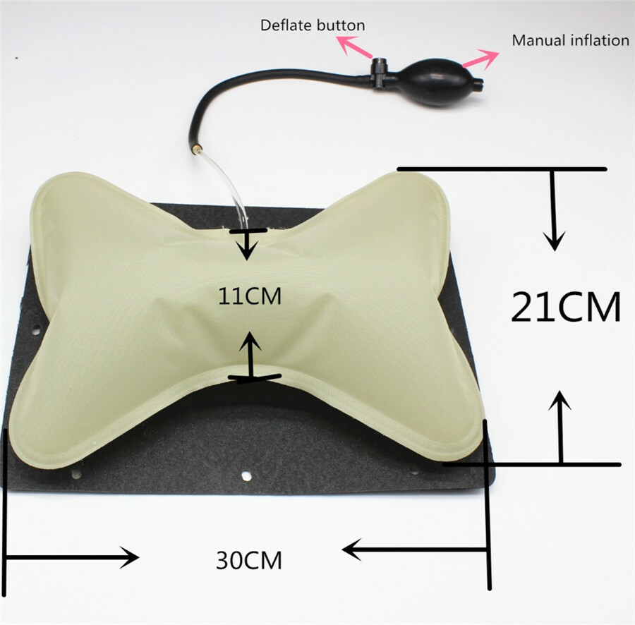 Air Pressure Support Cushion Pillow Lumbar Kits W/Hand Pump Fit For Car ...