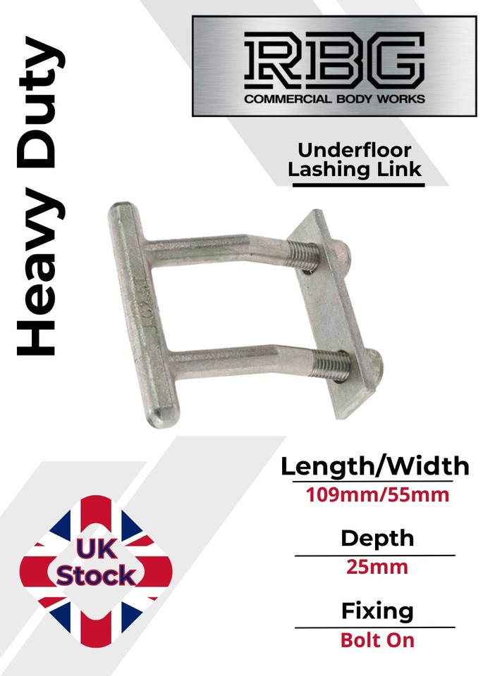 6x Under Floor Lashing Ring Heavy Duty 2500kg Tie Down Zinc Plated ...