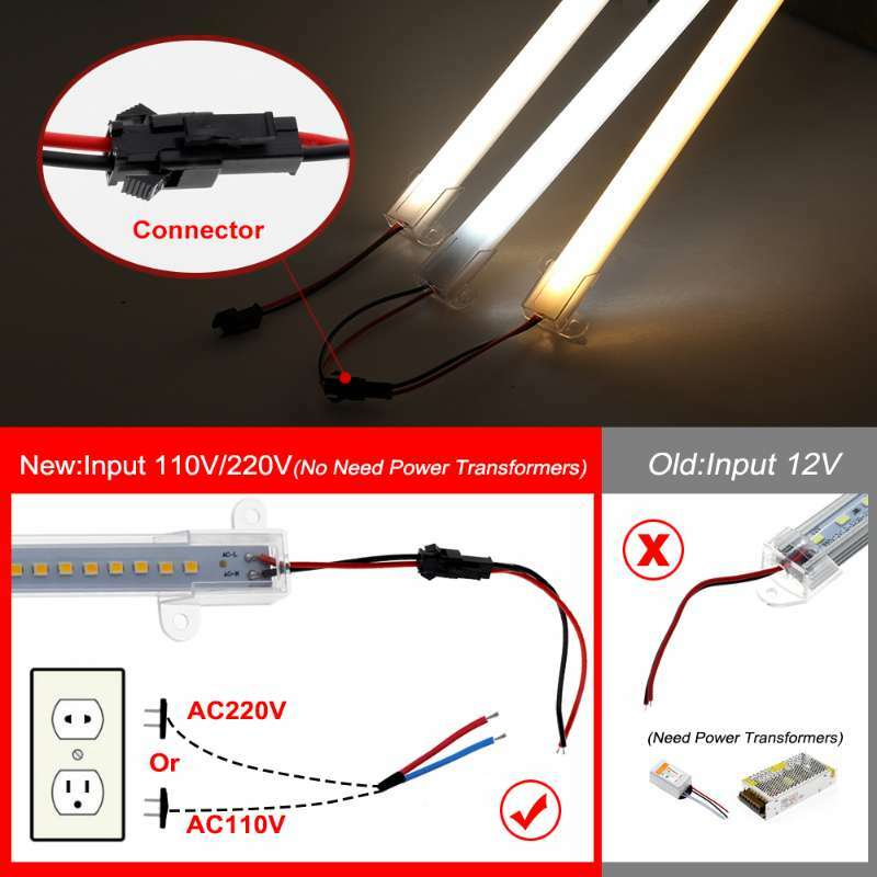 LED Bar Light 220V 110V High Brightness 8W 50cm 72LEDs 2835 LED Tubes ...