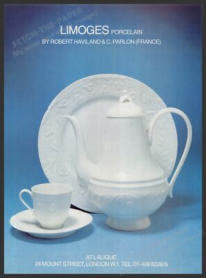 Limoges Porcelain Robert Haviland & C. Parlon 1980s Print Advertisement ...