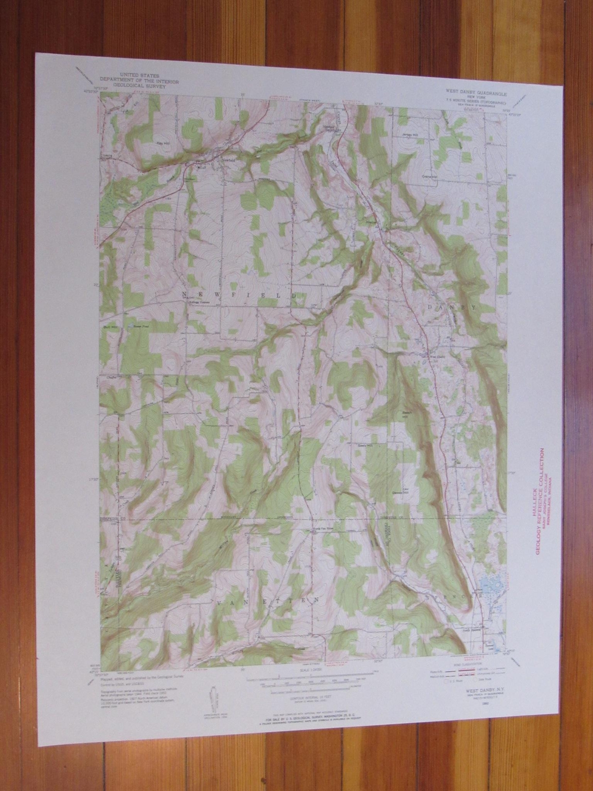 West Danby New York 1952 Original Vintage USGS Topo Map | eBay
