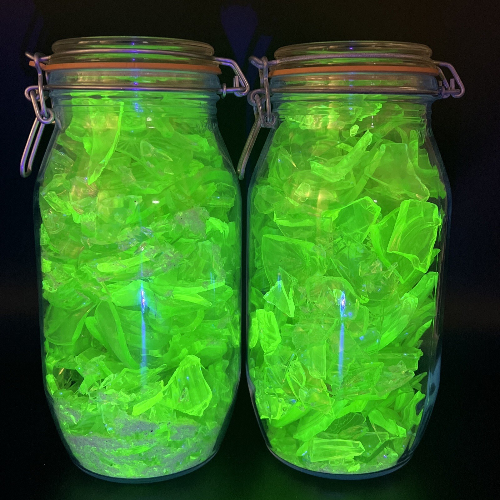 Uranium Green Glass Shards 10 Pounds Broken Pieces Assorted Sizes And ...
