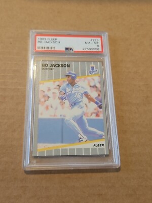 PSA 8 1989 FLEER BO JACKSON #285 | eBay