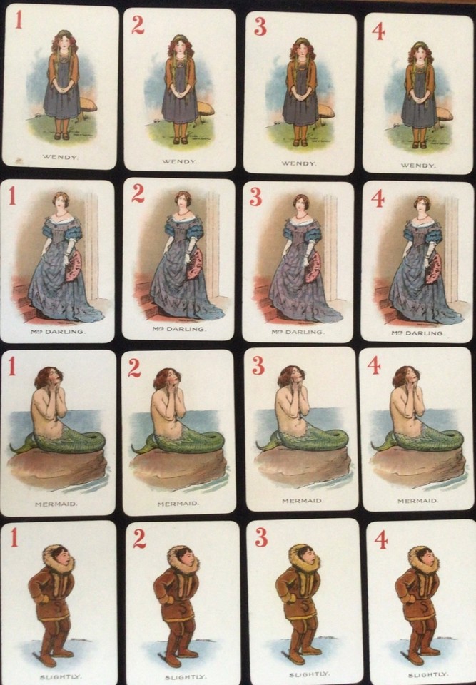 1910 'THE PICTORIAL GAME OF PETER PAN' card game.London. Artist: CHAS ...
