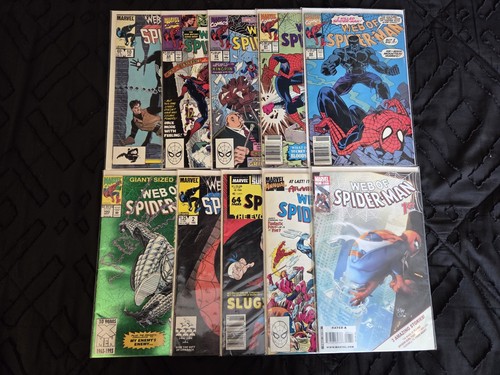Spider-Man Comic Book Lot 10! Marvel. Keys. Vintage. Web Of Spider-Man ...
