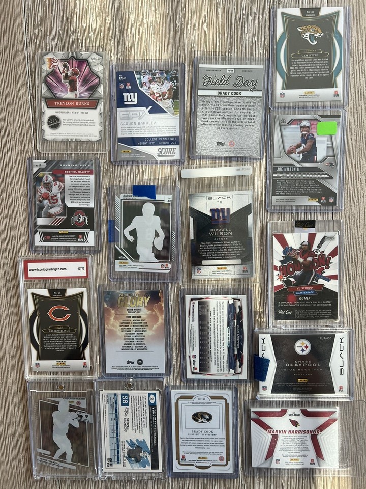 lot Of Football - NFL - sports cards - Auto, Numbered, inserts, Patch ...