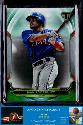 2019 Topps Triple Threads *Ivan Rodriguez **Card #94** #'d /259 EMERALD ...