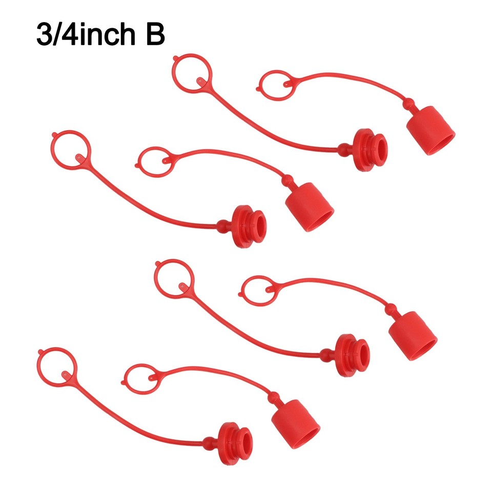 ISO7241B Hydraulic Coupling Dust Cap Set Red Rubber for Male and Female ...