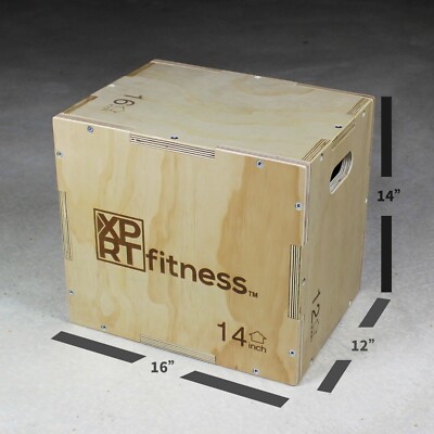 XPRT Fitness Plyo Jump box Exercise Training Box CrossFit HIIT, 16x14x2 ...