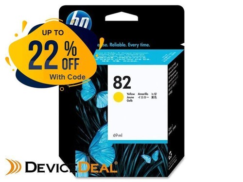 Hewlett Packard 82 YELLOW 69-ML INK CARTRIDGE FOR DESIGNJET 500, 800 ...