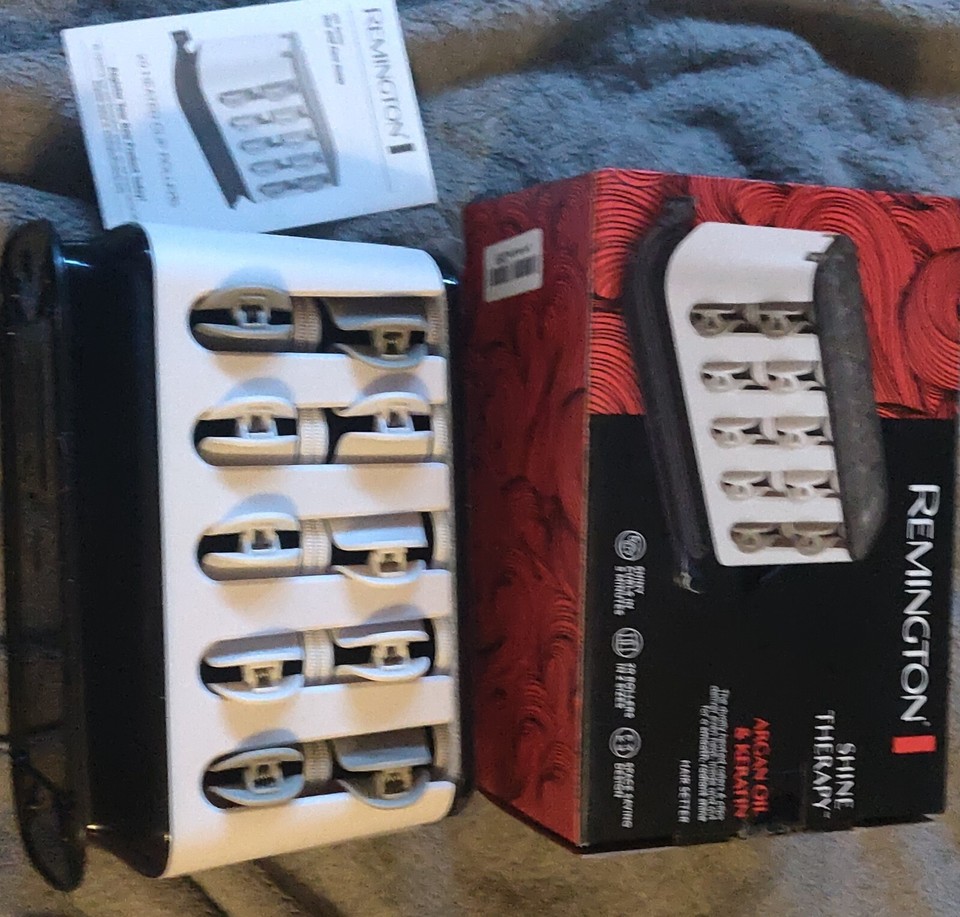 Remington Shine Therapy Argan Oil & Keratin Treated Hair Setters/Hot ...