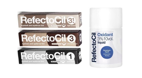 Refectocil Trio Pack [Natural Brown, Light Brown, Pure Black & Oxidant ...