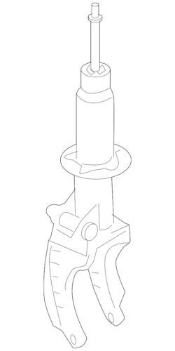 Genuine Volkswagen 2008-2010 Touareg TDI Base Left Shock Absorber 7L6 ...