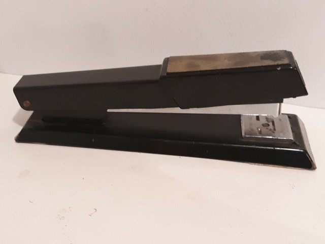 Vintage Bates 640 Custom Stapler Faux Wood Woodgrain Black USA for sale ...