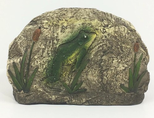 Magical Motion Jumping Frog Garden Stone Light Sensor Garden Decor See ...