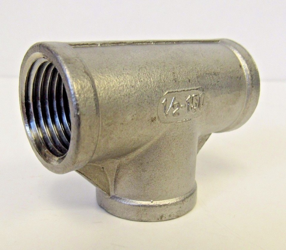 New 3” FNPT Straight Tee 304 Stainless Steel Class 150 | eBay